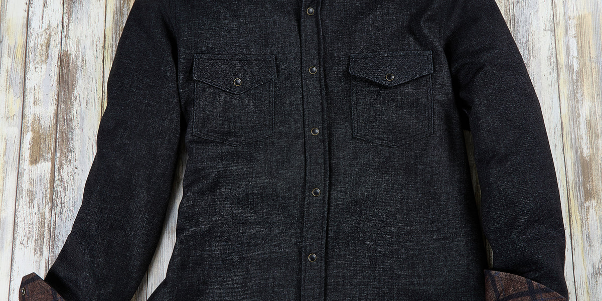 Solid Stretch Flannel Knit Over Shirt Snap Button– NicobyMens