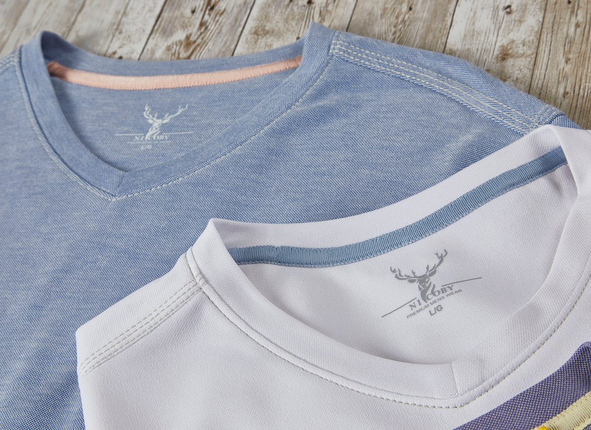Pinpoint Polynosic V-Neck– NicobyMens